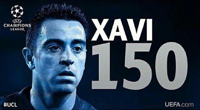 Xavi Chempionlar ligasida 150ta o‘yin o‘tkazgan birinchi o‘yinchiga aylandi