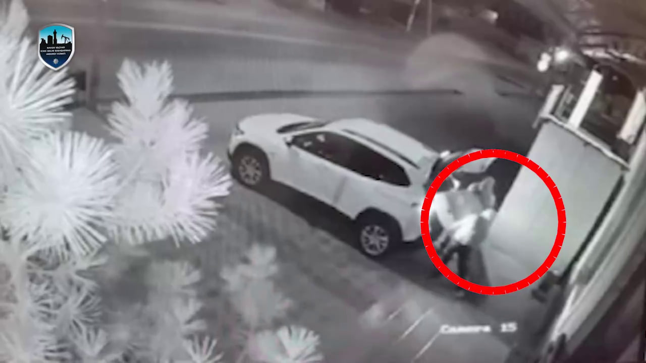 Навоийда ниқобли шахслар банкоматни ўғирлаб кетди