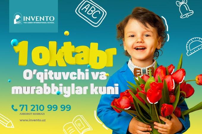 INVENTO ustoz va murabbiylar kuni bilan muborakbod etadi