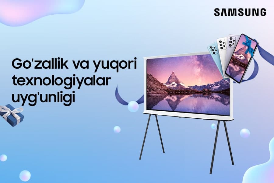 Samsung The Serif televizorini xarid qilgan har bir mijozga smartfon ...